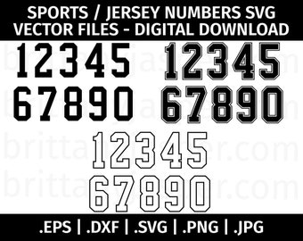 Jersey numbers | Etsy