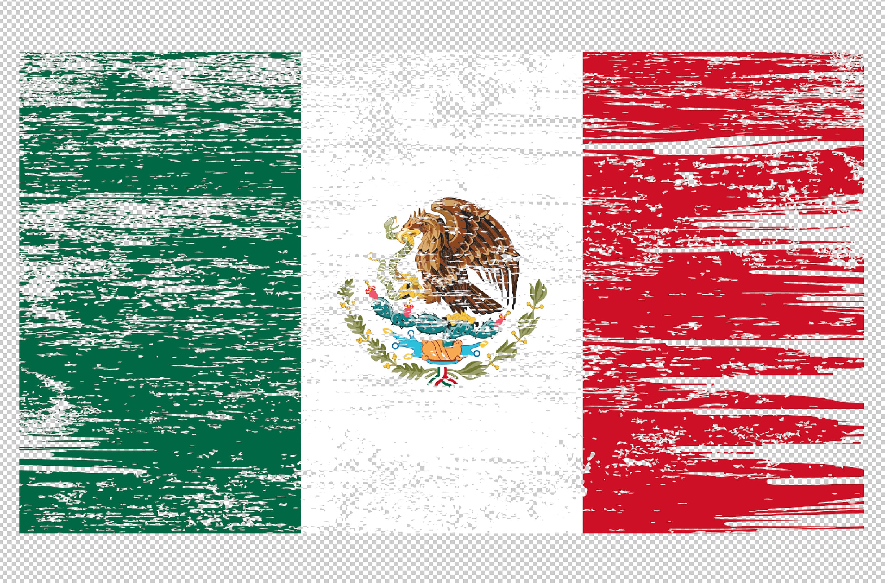 Distressed Mexico Flag SVG Design Clipart Vector Graphic - Etsy