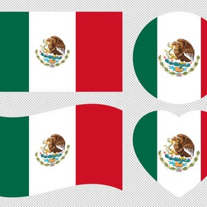 Mexico Flag SVG Vector Clip Art - Cut Files for Cricut, Silhouette ...