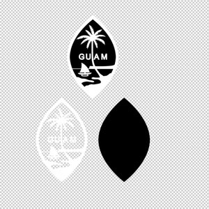 Layered Guam Flag Seal SVG Cut Files & PNG - Vector Digital Files ...