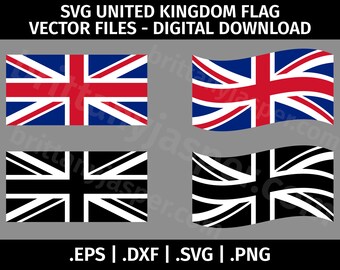 Heart British Flag Svg Dxf Eps Vector Files for Silhouette - Etsy