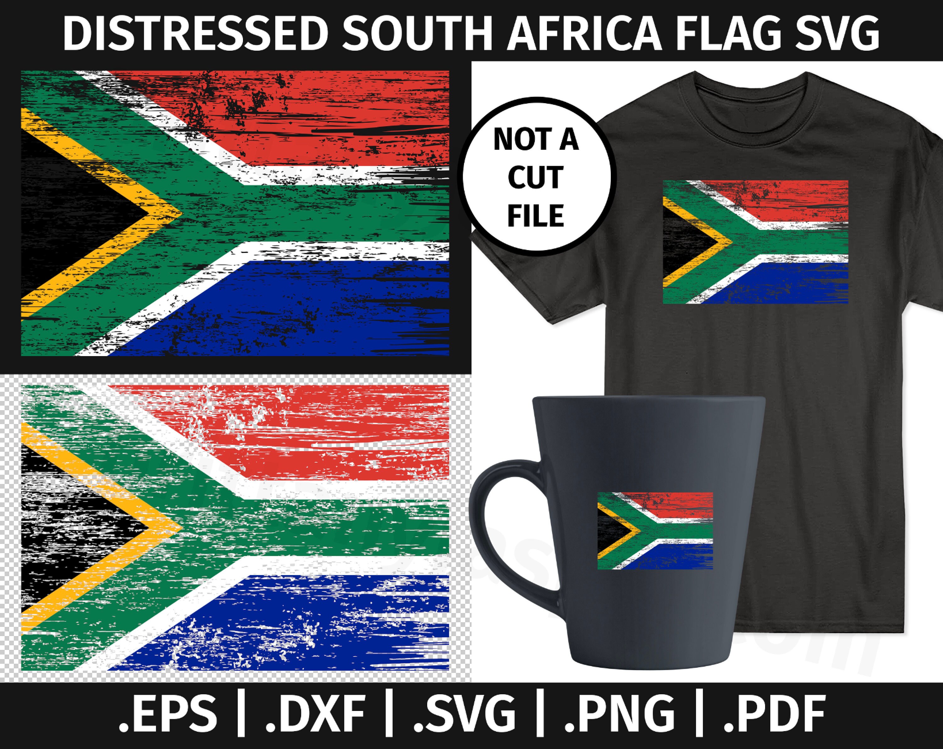 Distressed South Africa Flag SVG Design Clip Art Vector | Etsy