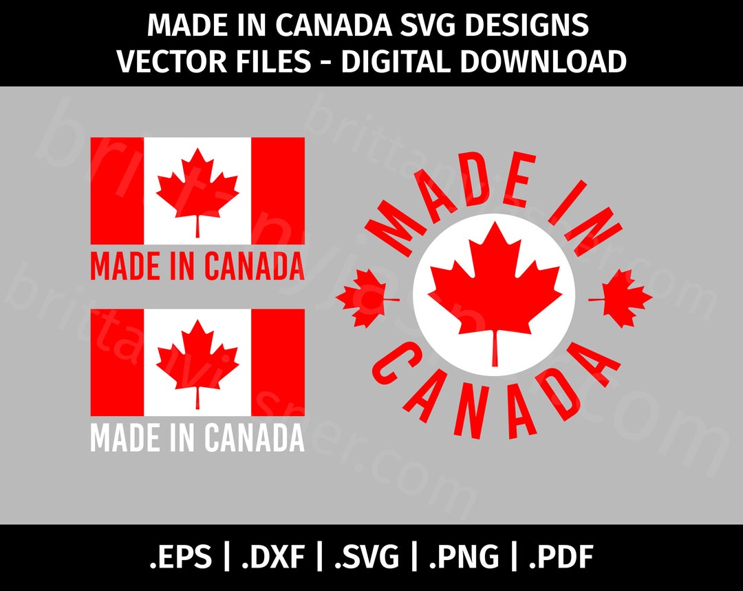 Made in Canada SVG Vector Clip Art Bundle - Cut Files for Cricut ...
