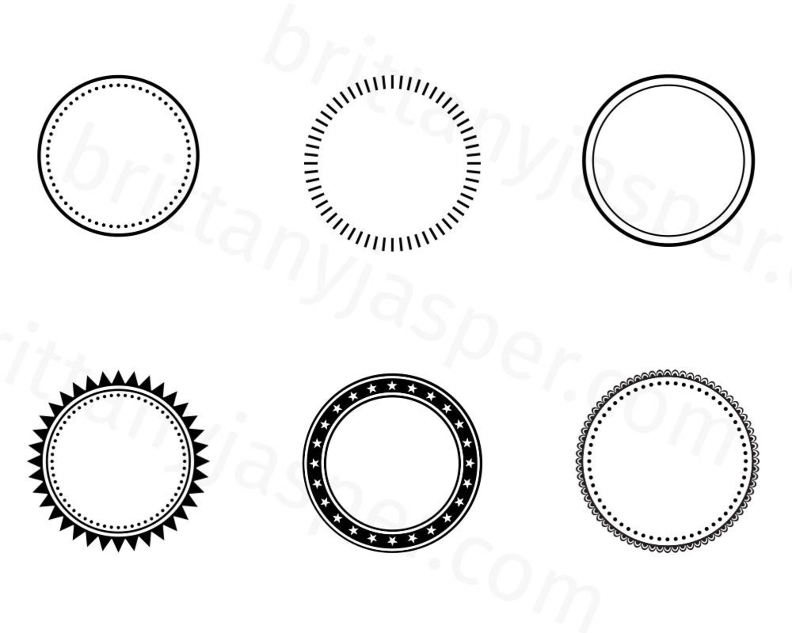 Banners and Circle Borders SVG Vector Clip Art Bundle | Etsy Australia