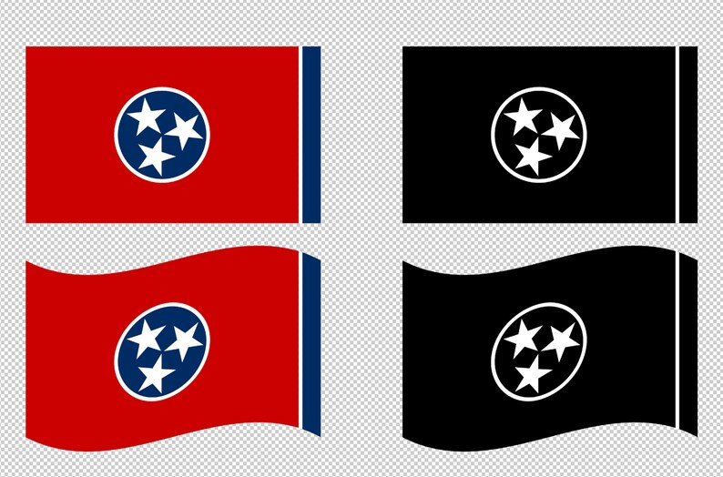 Tennessee State Flag SVG Vector Clip Art Cut Files for | Etsy