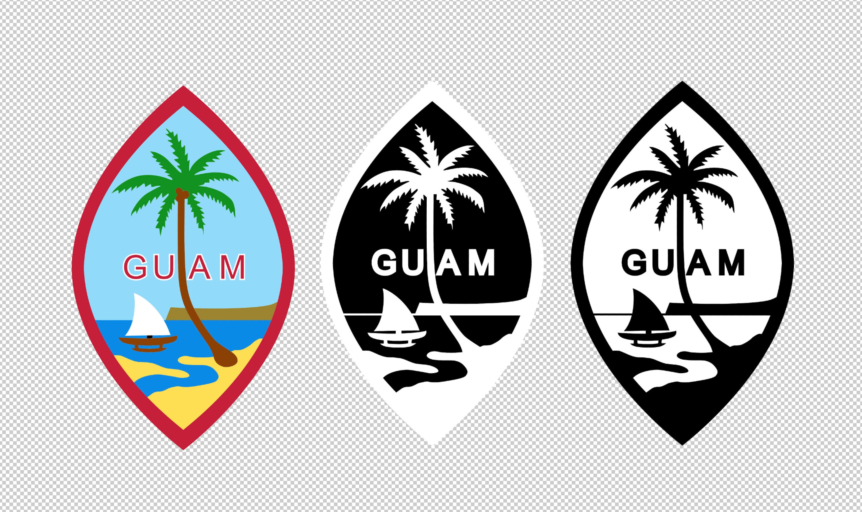 Guam Flag Graphic SVG Vector Clip Art Cut Files for Cricut - Etsy