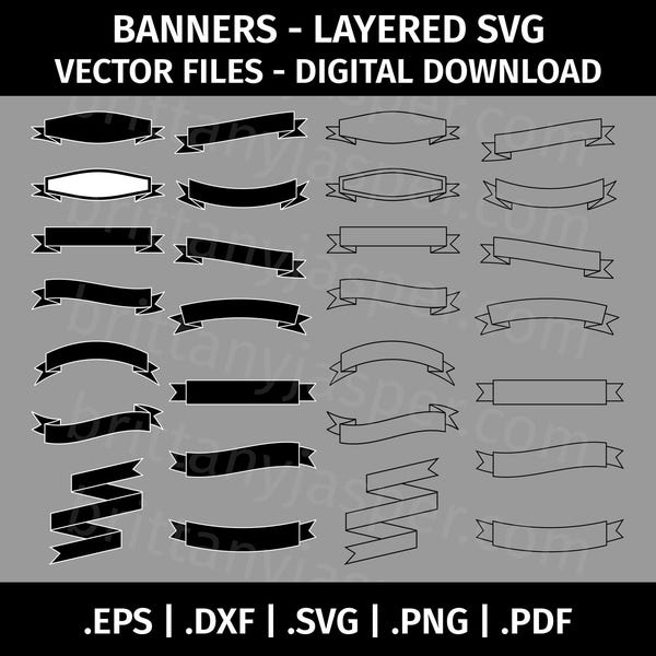 Ribbon Banner Svg - Etsy