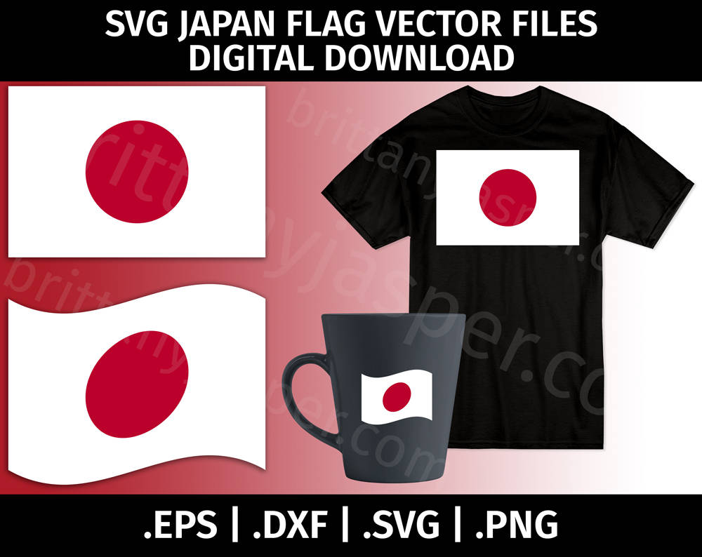 Cutting Files for Cricut Japanese Waving Flag Silhouette Digital File ...