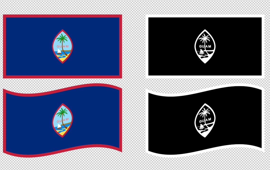 Guam Flag SVG Vector Clip Art Cut Files for Cricut - Etsy