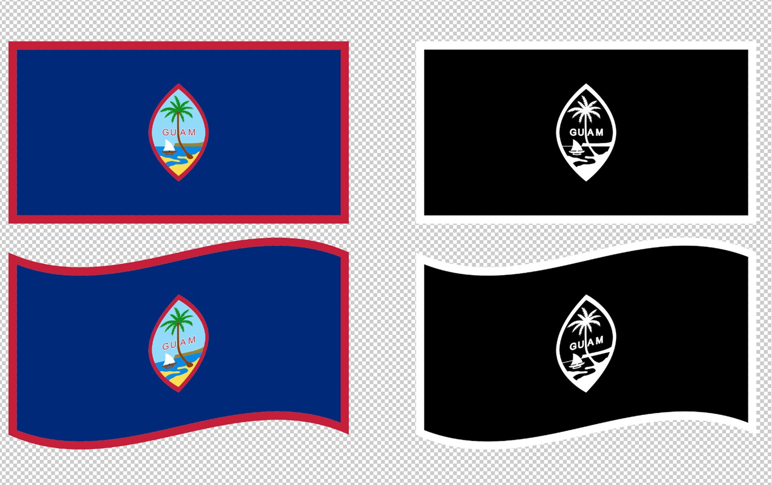 Guam Flag SVG Vector Clip Art Cut Files for Cricut - Etsy