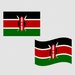 Kenya Flag SVG Vector Clip Art Cut Files for Cricut, Silhouette Eps Dxf ...