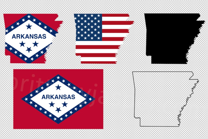 Arkansas State Flag SVG Vector Clip Art Cutting Files for - Etsy
