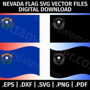 Nevada State Flag SVG Vector Clip Art Cut Files for Cricut - Etsy