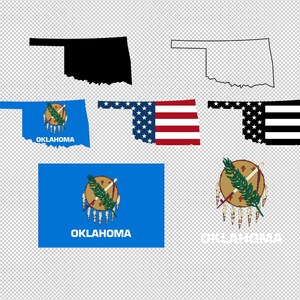 Oklahoma State Flag SVG Vector Clip Art Cut Files for Cricut ...
