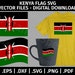 Kenya Flag SVG Vector Clip Art Cut Files for Cricut, Silhouette Eps Dxf ...