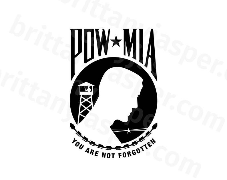 POW MIA Flag SVG Vector Clip Art - Cutting Files for Cricut, Silhouette ...
