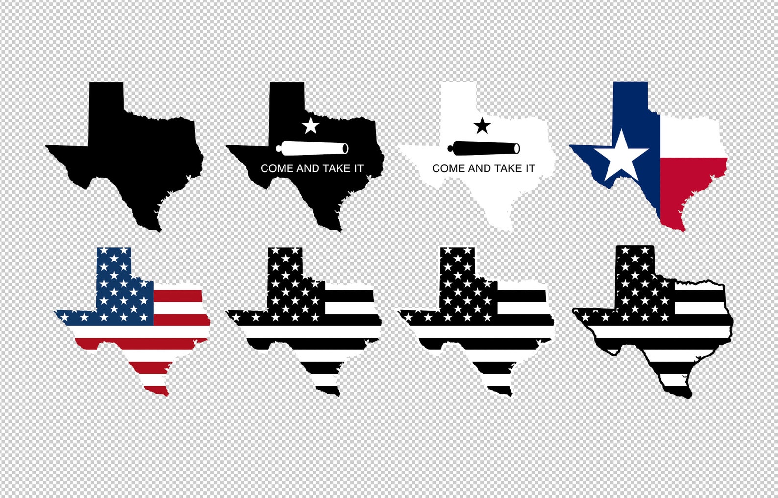 Texas State Designs SVG Vector Clip Art Cut Files for | Etsy