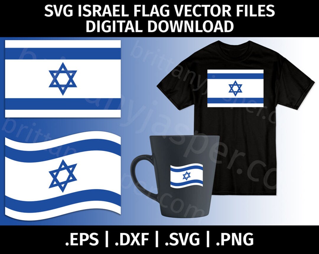 Israel Flag SVG Vector Clip Art Cutting Files for Cricut - Etsy UK
