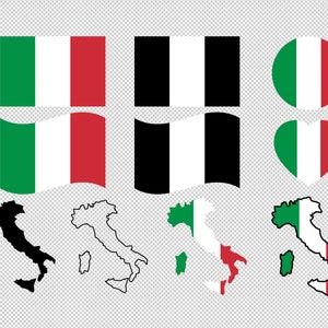 Italy Flag SVG Vector Clip Art Bundle - Cut Files for Cricut ...