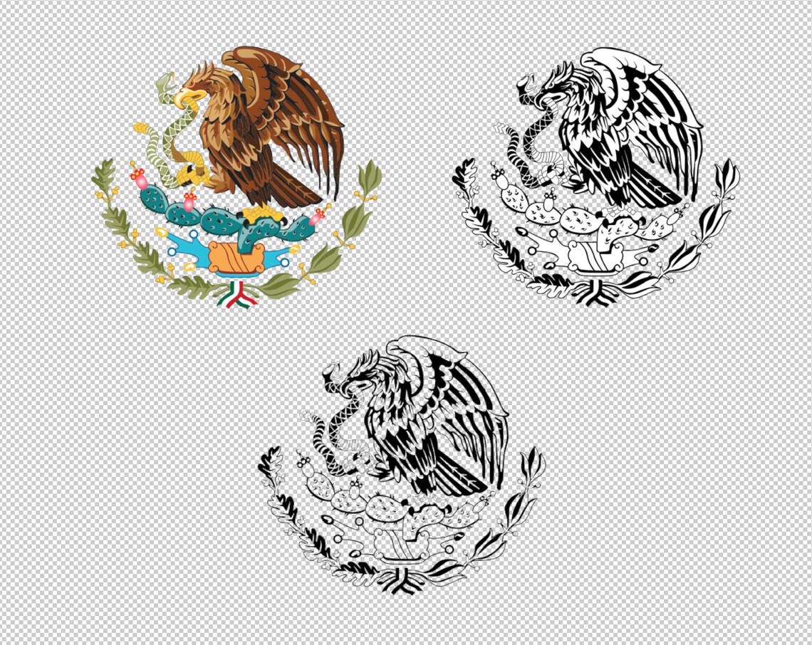 Escudo de Armas de México SVG Vector Clip Art Archivos - Etsy México