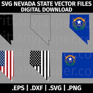 Nevada State Flag SVG Vector Clip Art Cut Files for Cricut, Silhouette ...