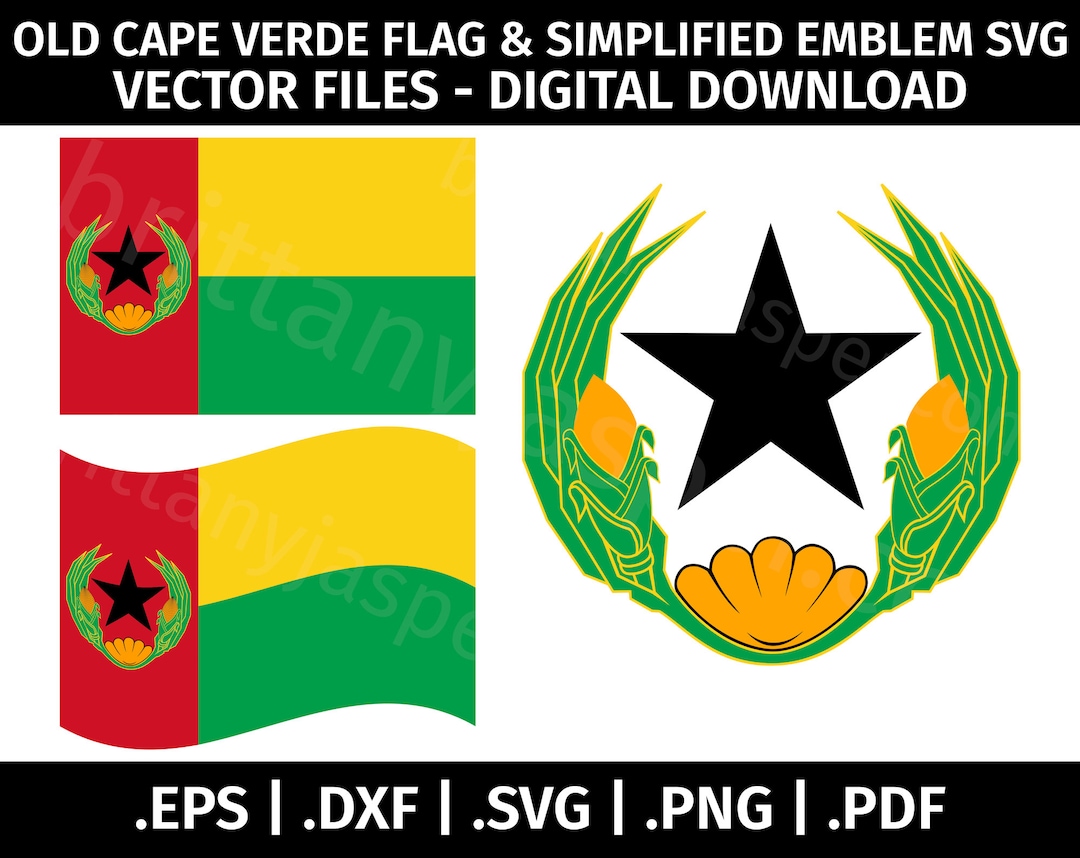 Old Cape Verde Flag SVG Vector Clip Art Cut Files for Cricut ...