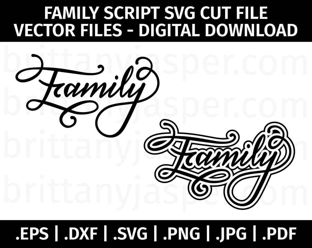 Family SVG Vector Bundle Clip Art - Cut Files for Cricut, Silhouette ...