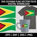 Guyana Flag SVG Vector Clip Art Cutting Files for Cricut, Silhouette ...