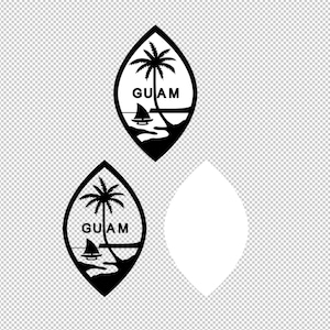 Layered Guam Flag Seal SVG Cut Files & PNG - Vector Digital Files ...