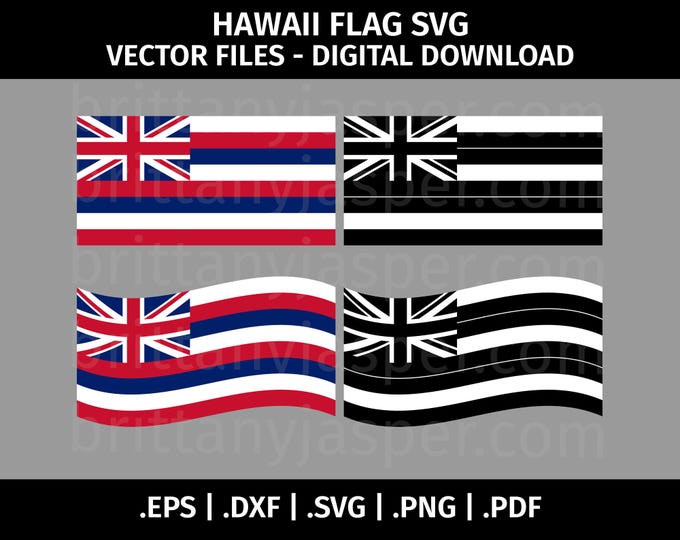 Hawaii Flag Svg Layered, Hawaiian Flag Svg, Hawaiian Flag Cricut ...