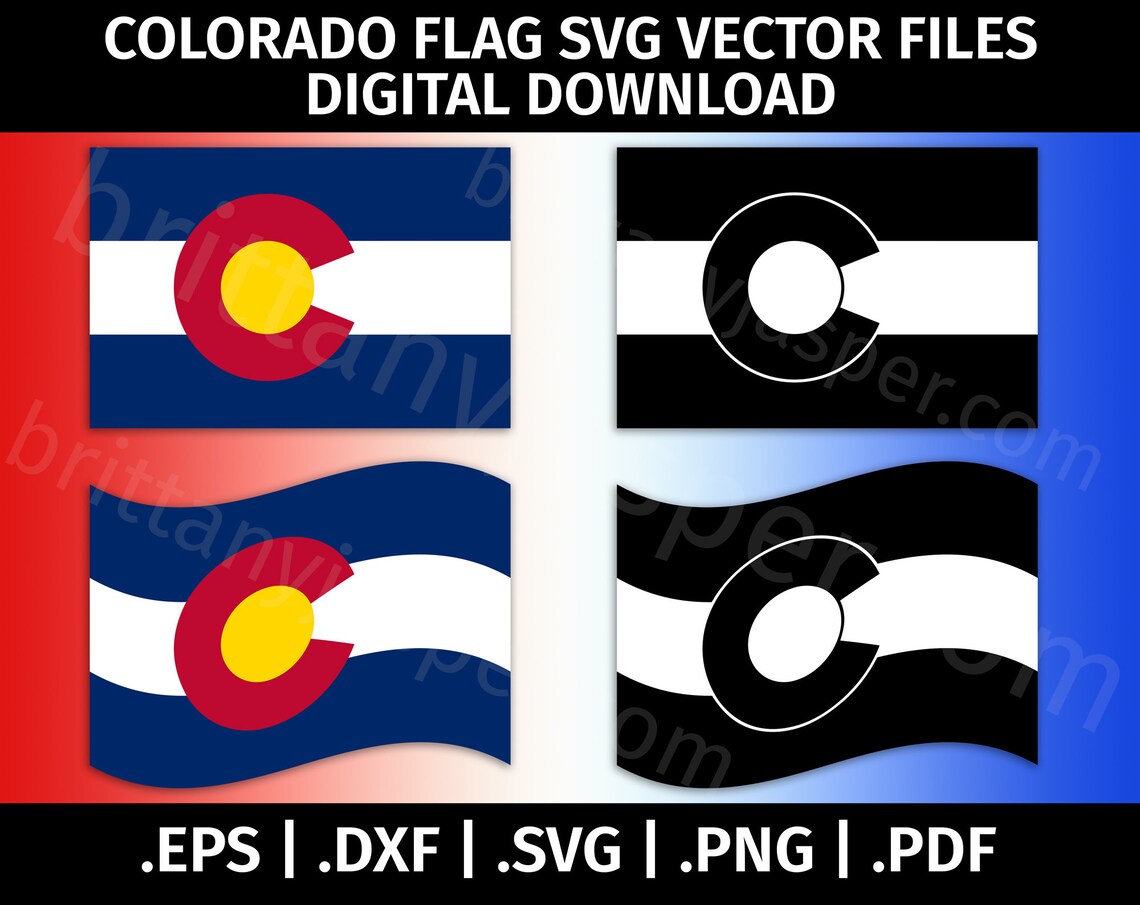 Colorado State Flag SVG Vector Clip Art Cut Files for - Etsy