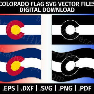 Colorado State Flag SVG Vector Clip Art Cut Files for | Etsy