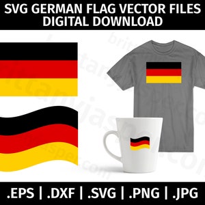Germany Flag SVG Vector Clip Art Cut Files for Cricut, Silhouette Eps ...