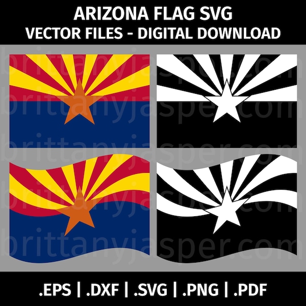 Arizona State Flag Svg - Etsy