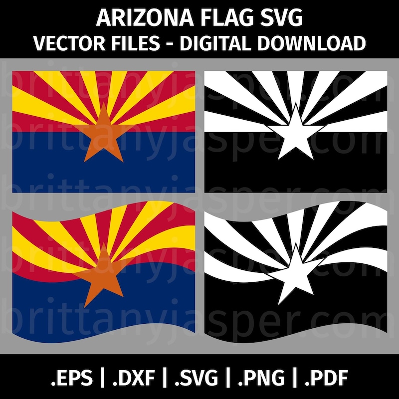 Arizona State Flag Svg - Etsy
