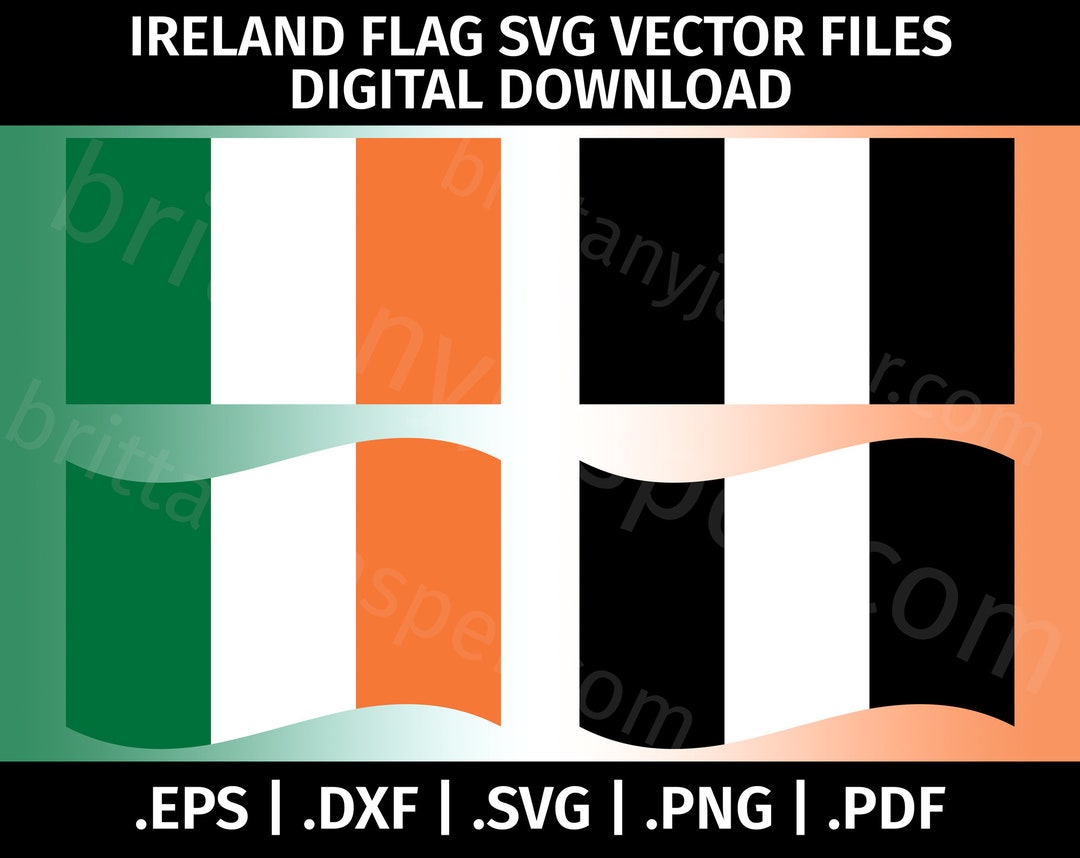 Ireland / Irish Flag SVG Vector Clip Art Cut Files for Cricut ...