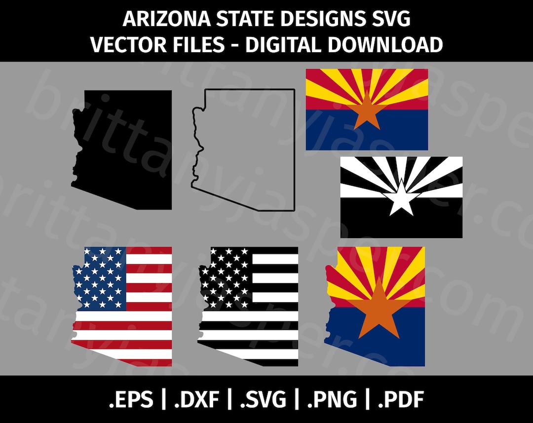 Arizona State Flag SVG Vector Clip Art - Cut Files for Cricut ...