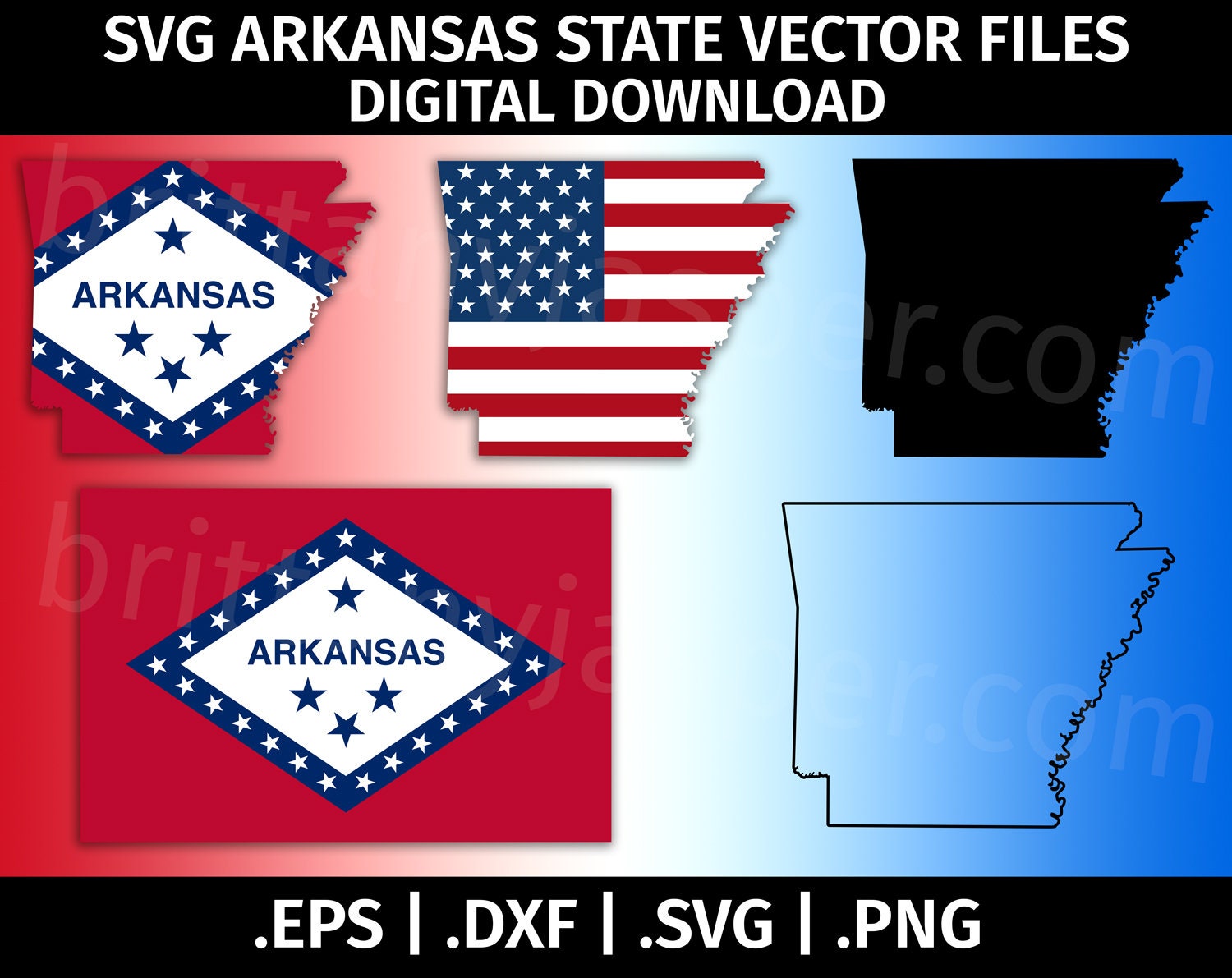 Arkansas State Flag SVG Vector Clip Art Cutting Files for - Etsy Ireland