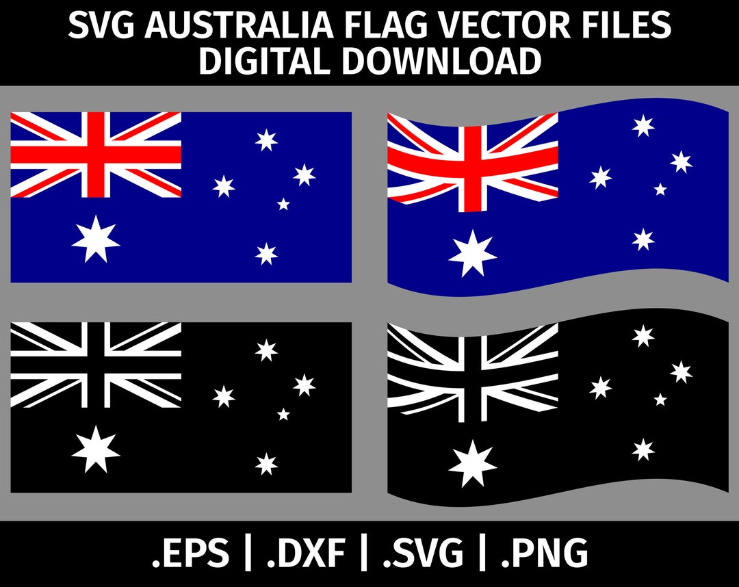 Australia Flag SVG Vector Clip Art - Cutting Files for Cricut ...