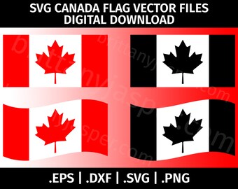 Heart Canada Flag Svg Dxf Eps Vector Files for Silhouette - Etsy