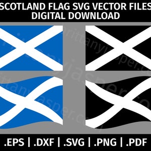 Scotland Flag SVG Vector Clip Art Cut Files for Cricut, Silhouette Eps ...