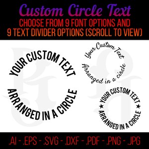 Custom Circle Text Your Personalized Text Arranged in Circular Format ...