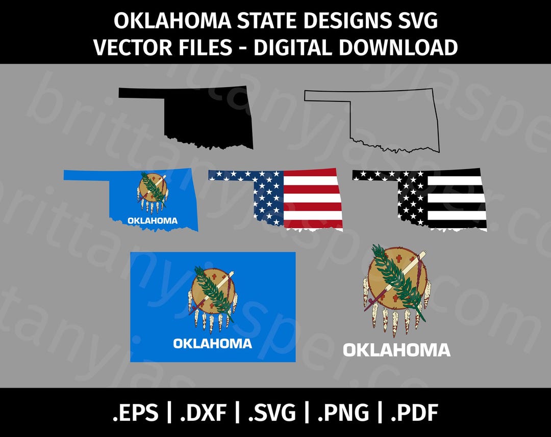 Oklahoma State Flag SVG Vector Clip Art - Cut Files for Cricut ...