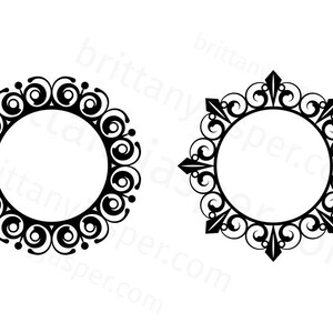 Circle Frames / Borders SVG Vector Clip Art - Cutting Files for Cricut ...