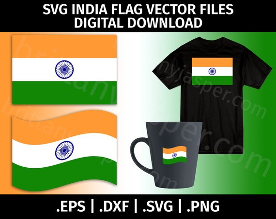 Vector Clipart Cut File India Svg PNG Clipart SVG DXF Indian Flag Svg ...