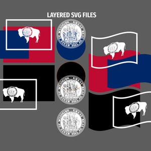 Wyoming State Flag SVG Vector Clip Art - Cut Files for Cricut ...