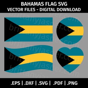 Bahamas Flag SVG Vector Clip Art - Cut Files for Cricut, Silhouette ...