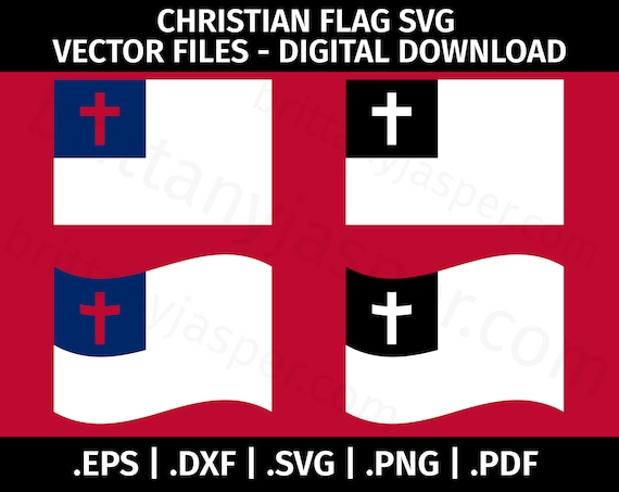 Christian Flag SVG Vector Clip Art Cut Files for Cricut | Etsy Canada