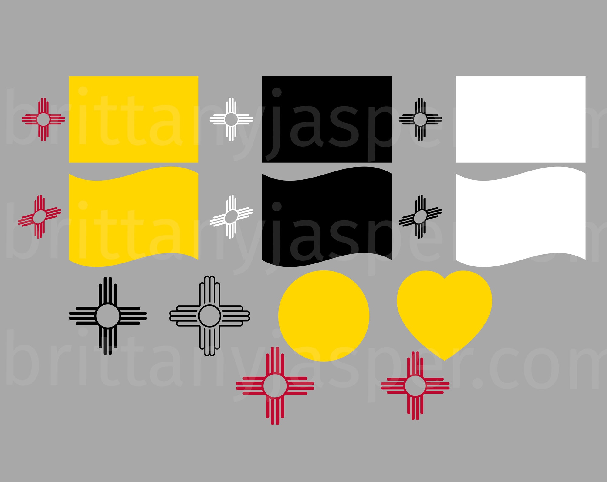 New Mexico State Flag Vector SVG - Cut Files for Cricut - Eps Dxf Svg ...