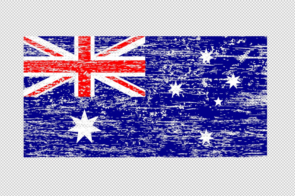 Distressed Australia Flag SVG Design Clip Art Vector Graphic | Etsy